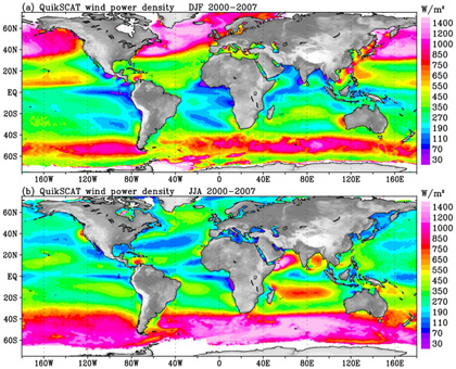 Characterization of offshore wind-energy patterns